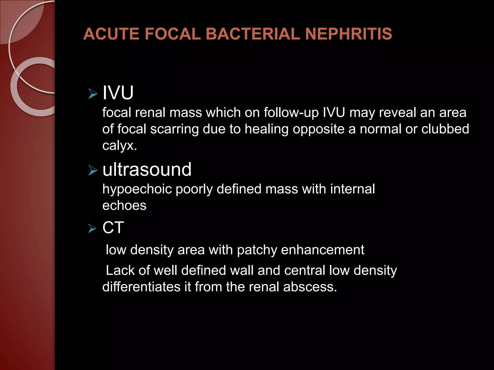 Imaging of Non tubercular infections of the urinary tract | PPTX