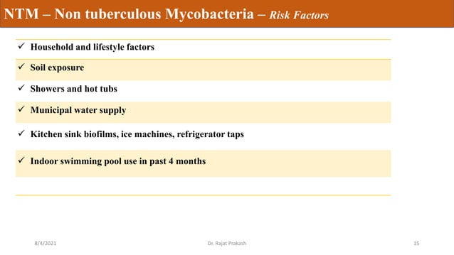 Non tuberculous mycobacteria | PDF