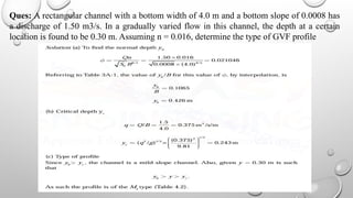 The Non uniform flow in open channel Flow | PPTX