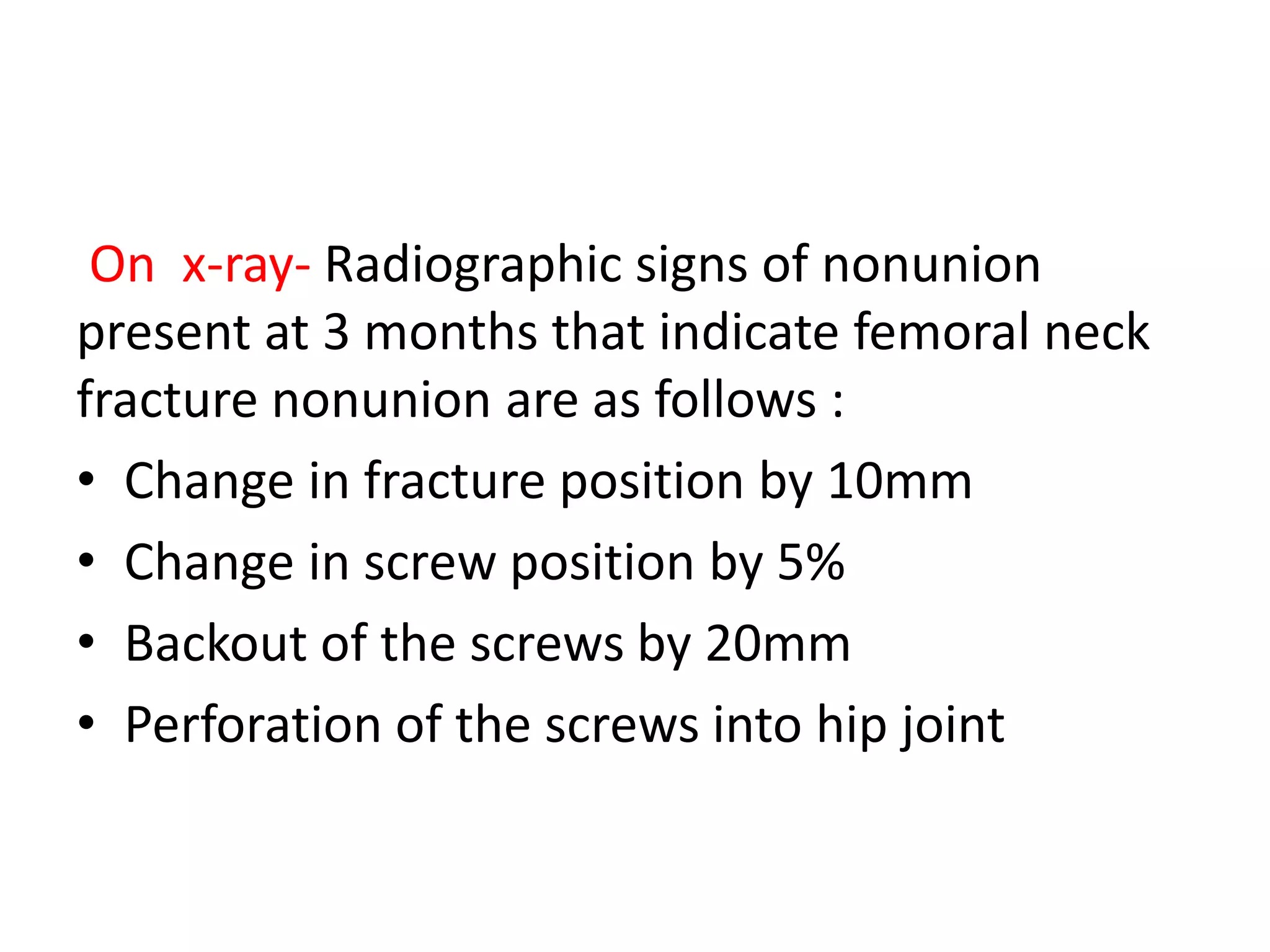 Nonunion femoral neck fractures | PPTX