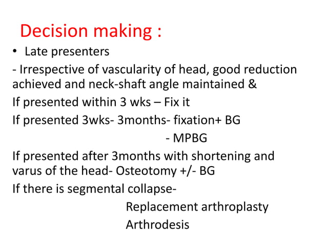 Nonunion femoral neck fractures | PPTX | Death, Injury, or Military ...