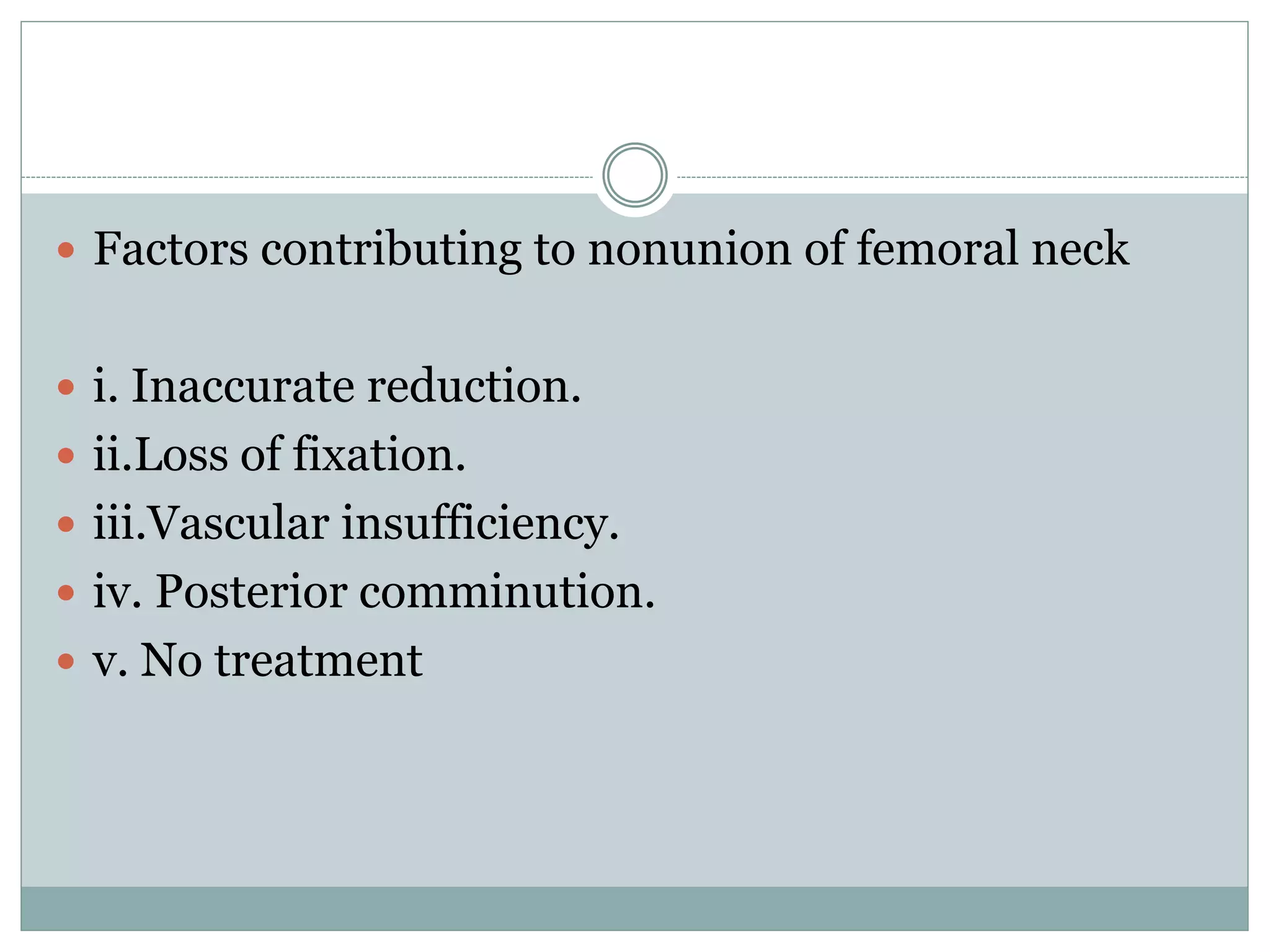Non union neck of femur | PPTX