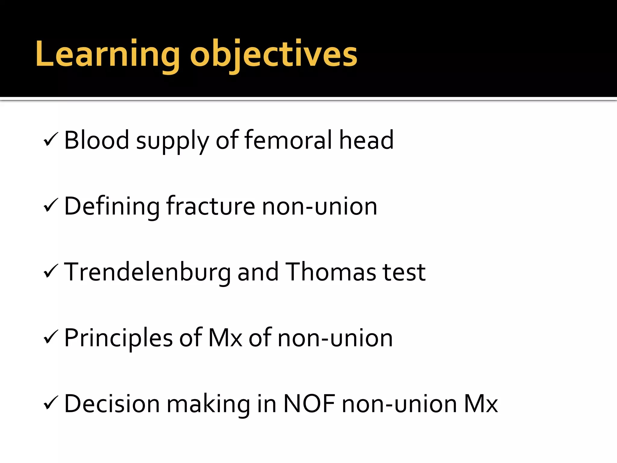 Non union neck of femur | PPTX