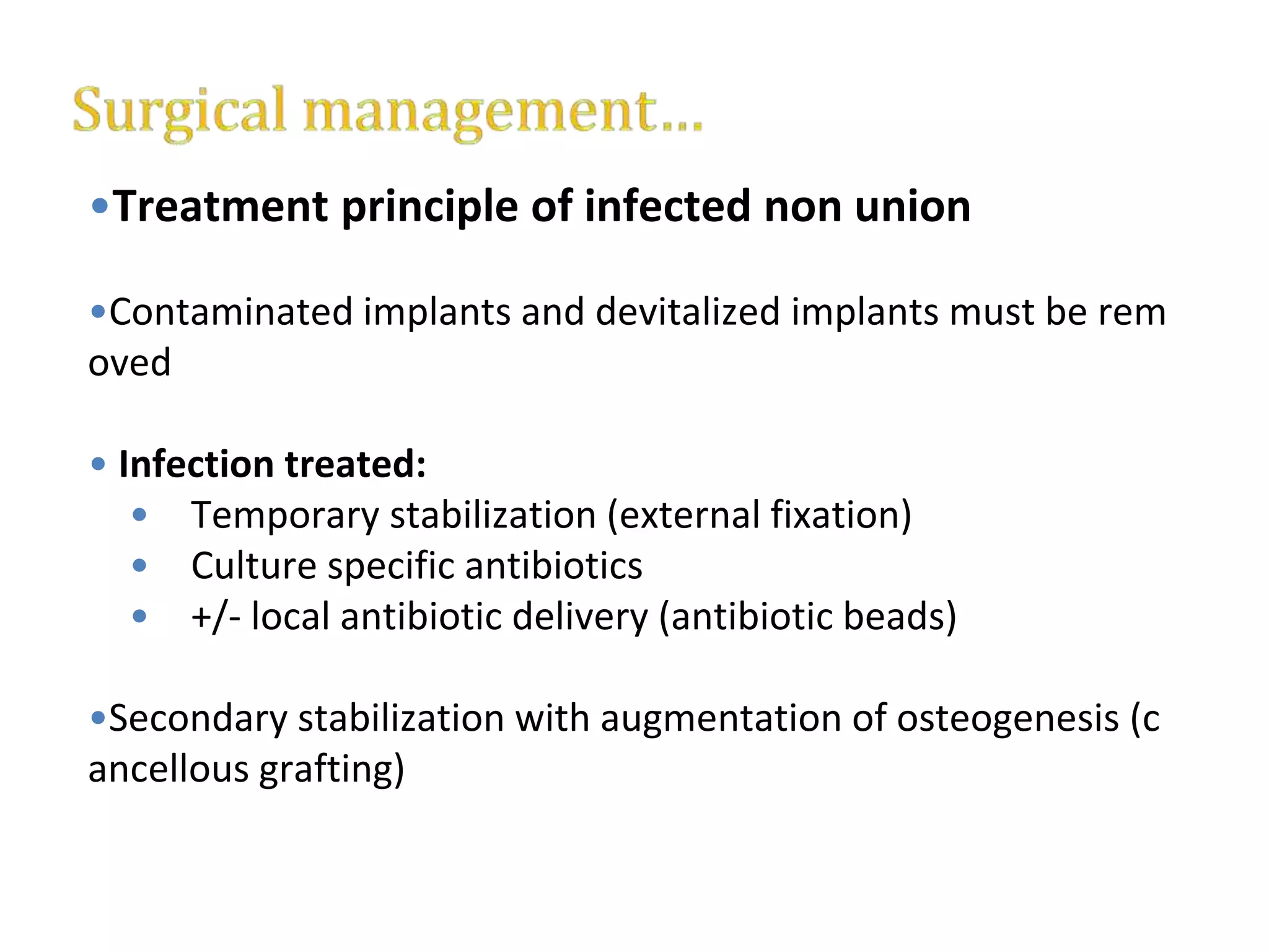 Nonunion definition, causes, classification and management | PPTX