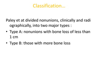 Nonunion definition, causes, classification and management | PPTX