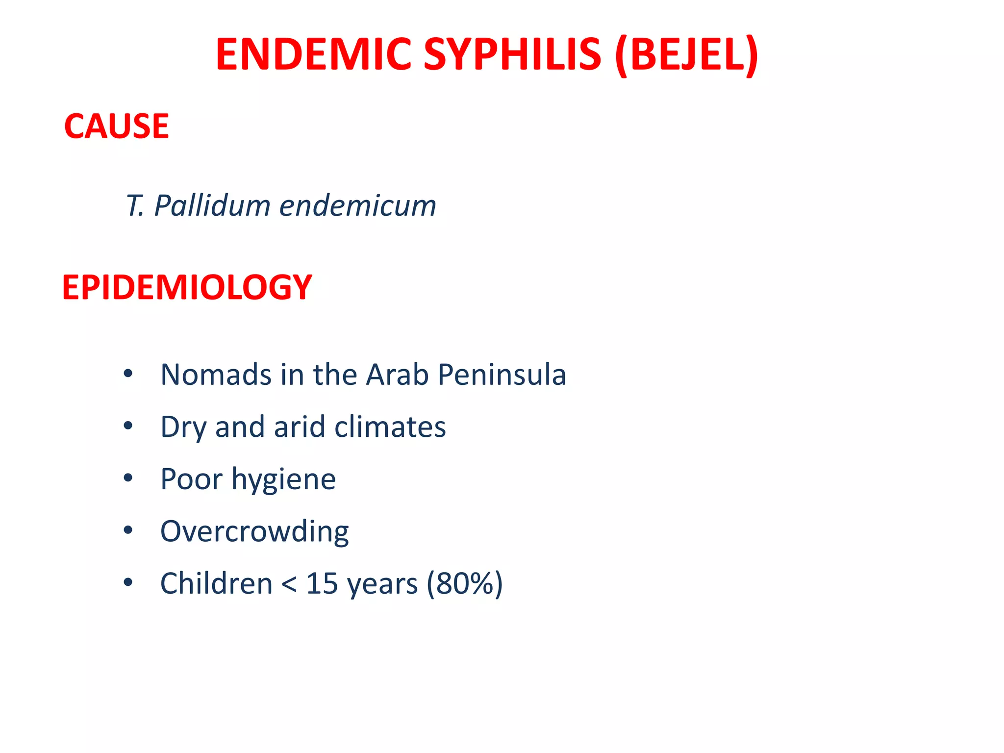 Non Venereal Treponematosis | PPTX