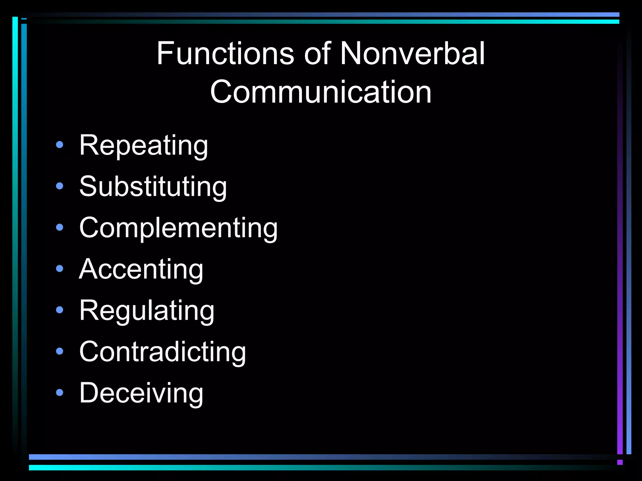 PPT of Nonverbal Communication | PPT