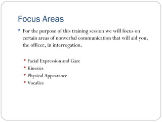 Nonverbal Communication In A Police Interrogation Oldversion | PPT