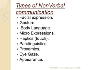 Non verbal communication | PPT