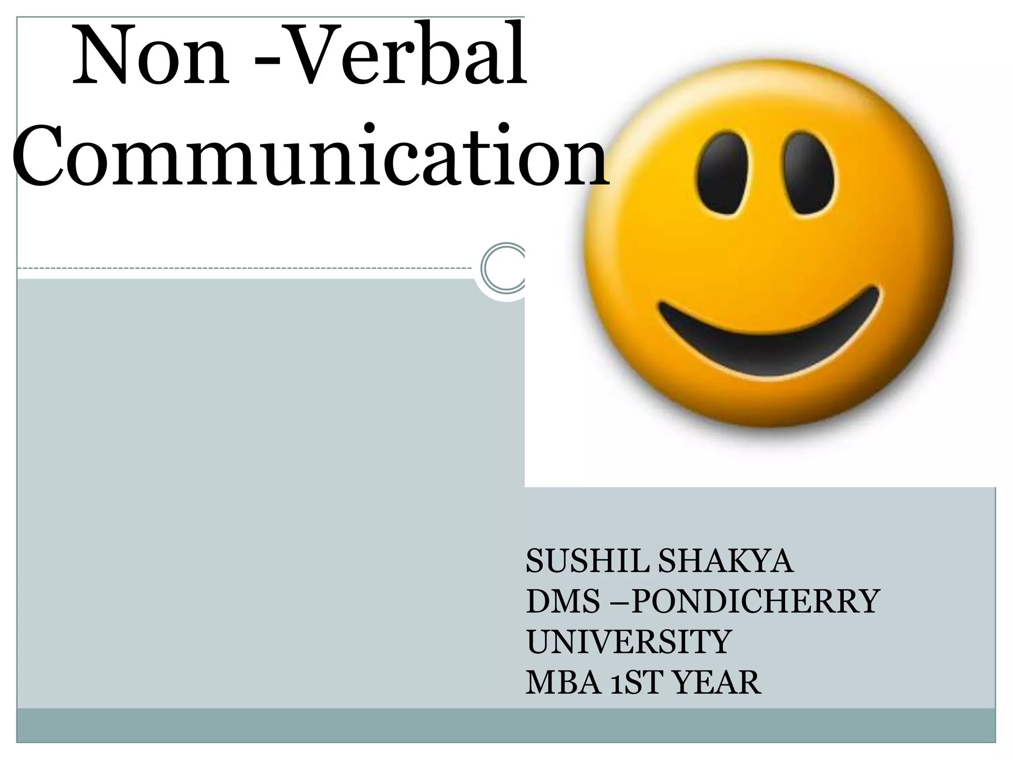 Non Verbalcomm | PPT