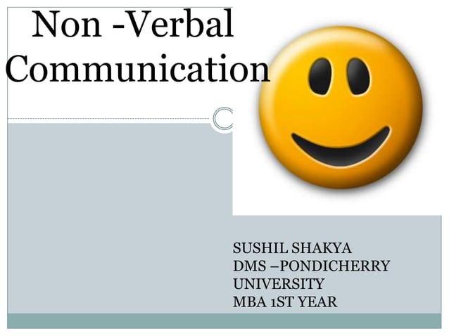 Non Verbalcomm | PPT