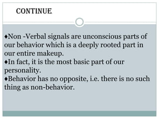 Non Verbalcomm | PPT