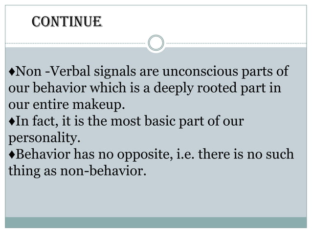 Non Verbalcomm | PPT