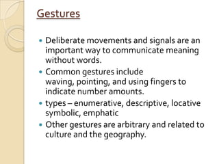 Non verbal comm. | PPT
