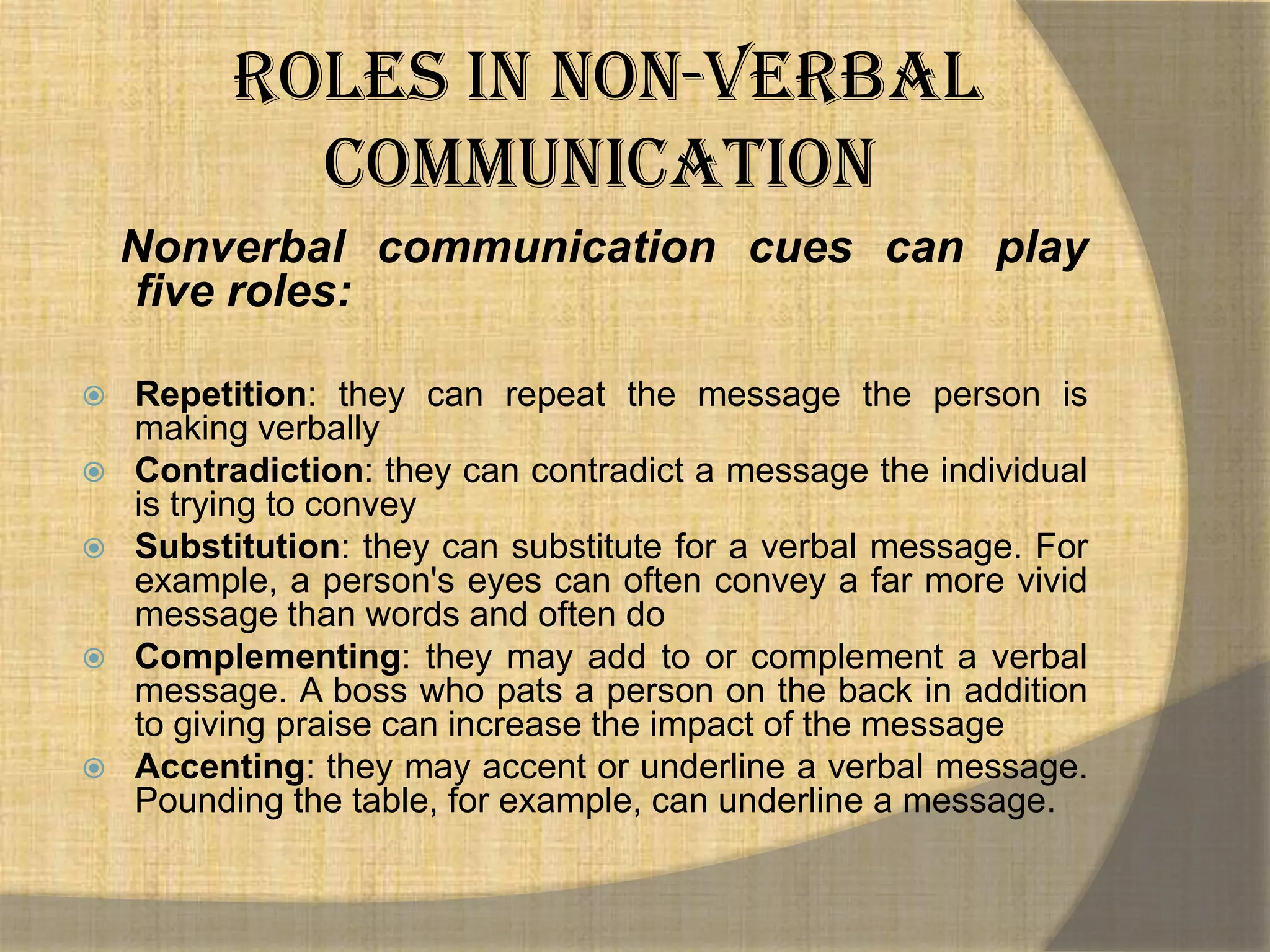 NON VERBAL COMMUNICATION | PPT