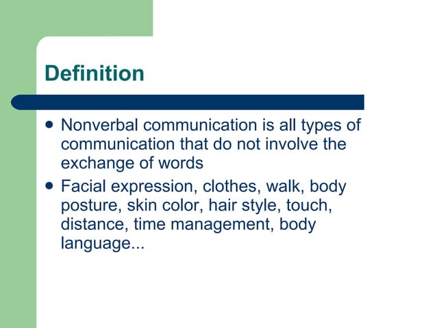 Non verbal communication | PPT