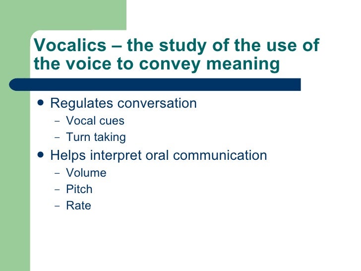 Non verbal communication