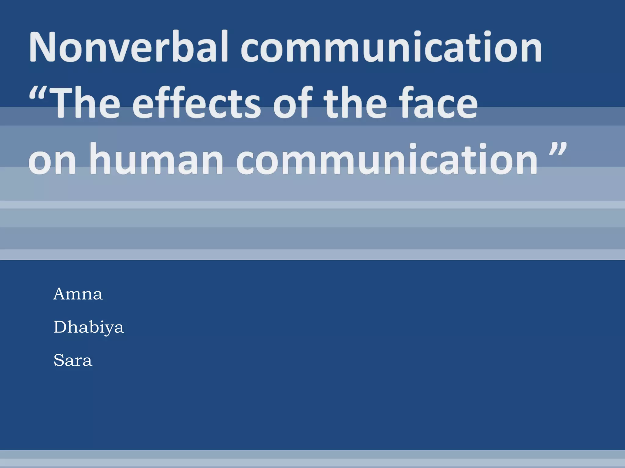 Nonverbal communication | PPT