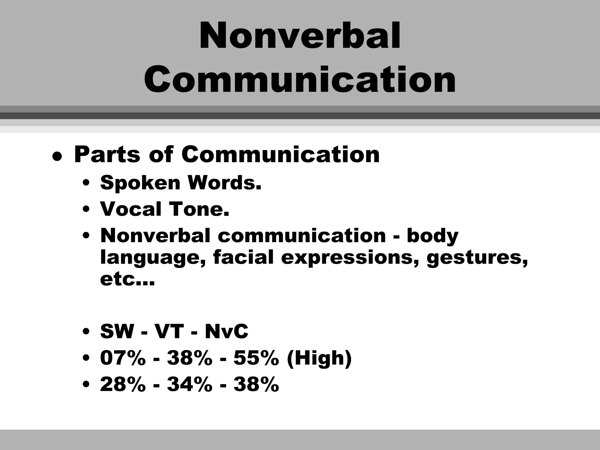 Non verbal communication | PDF