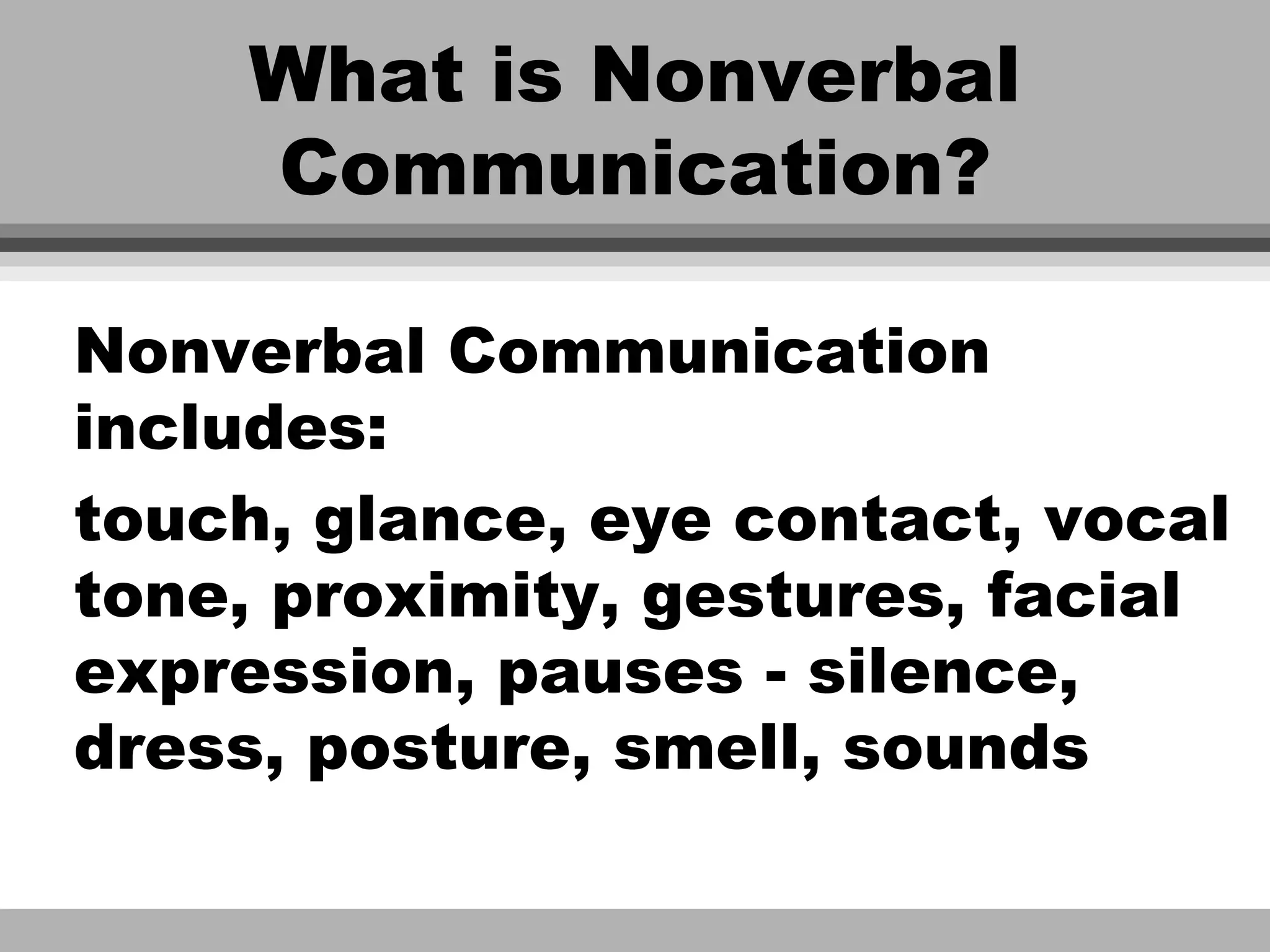 Non verbal communication | PDF
