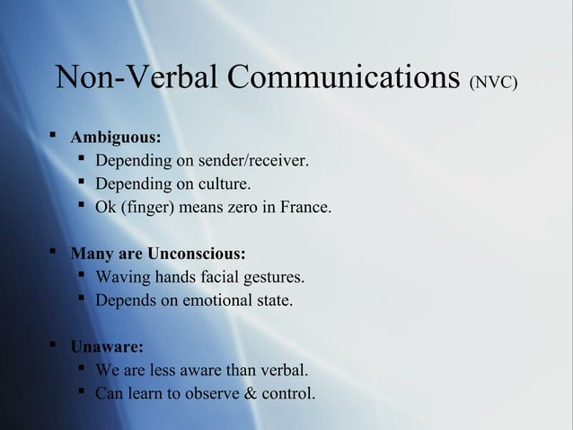 Non verbal communication | PPT