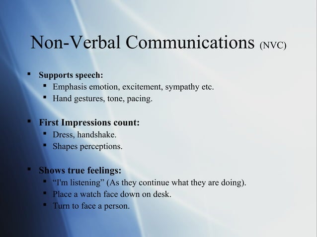 Non verbal communication | PPT