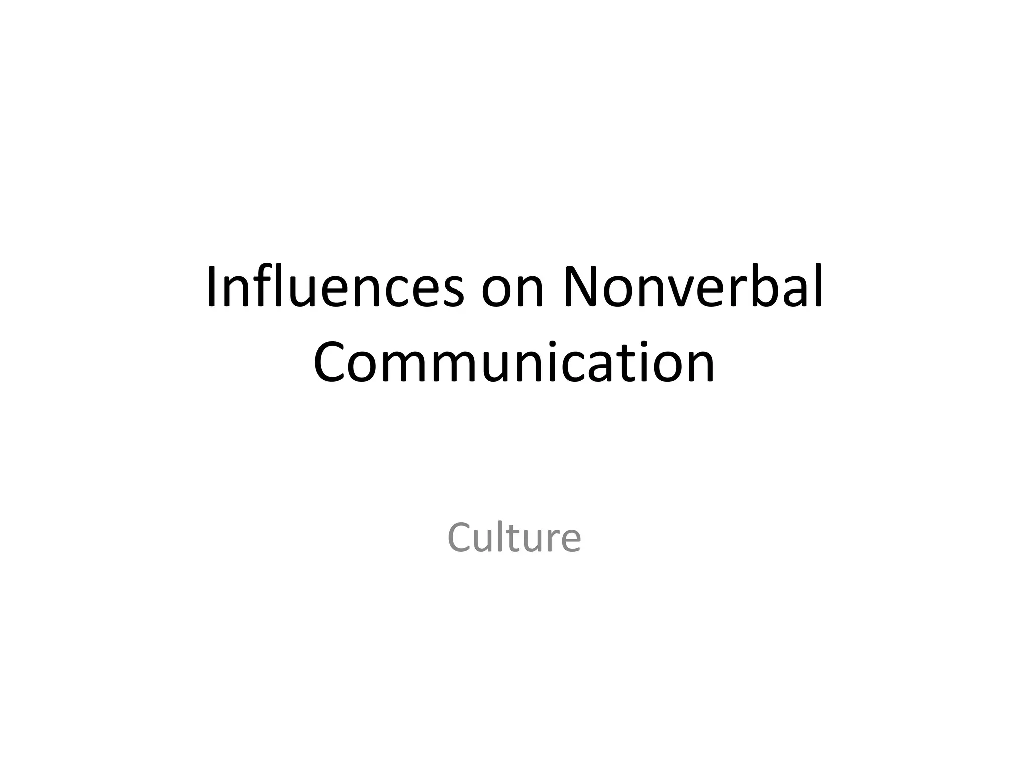 Nonverbal communication | PPT