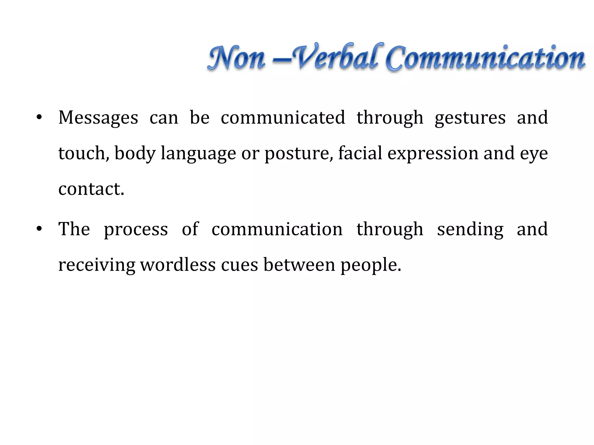 Non verbal communication | PPTX