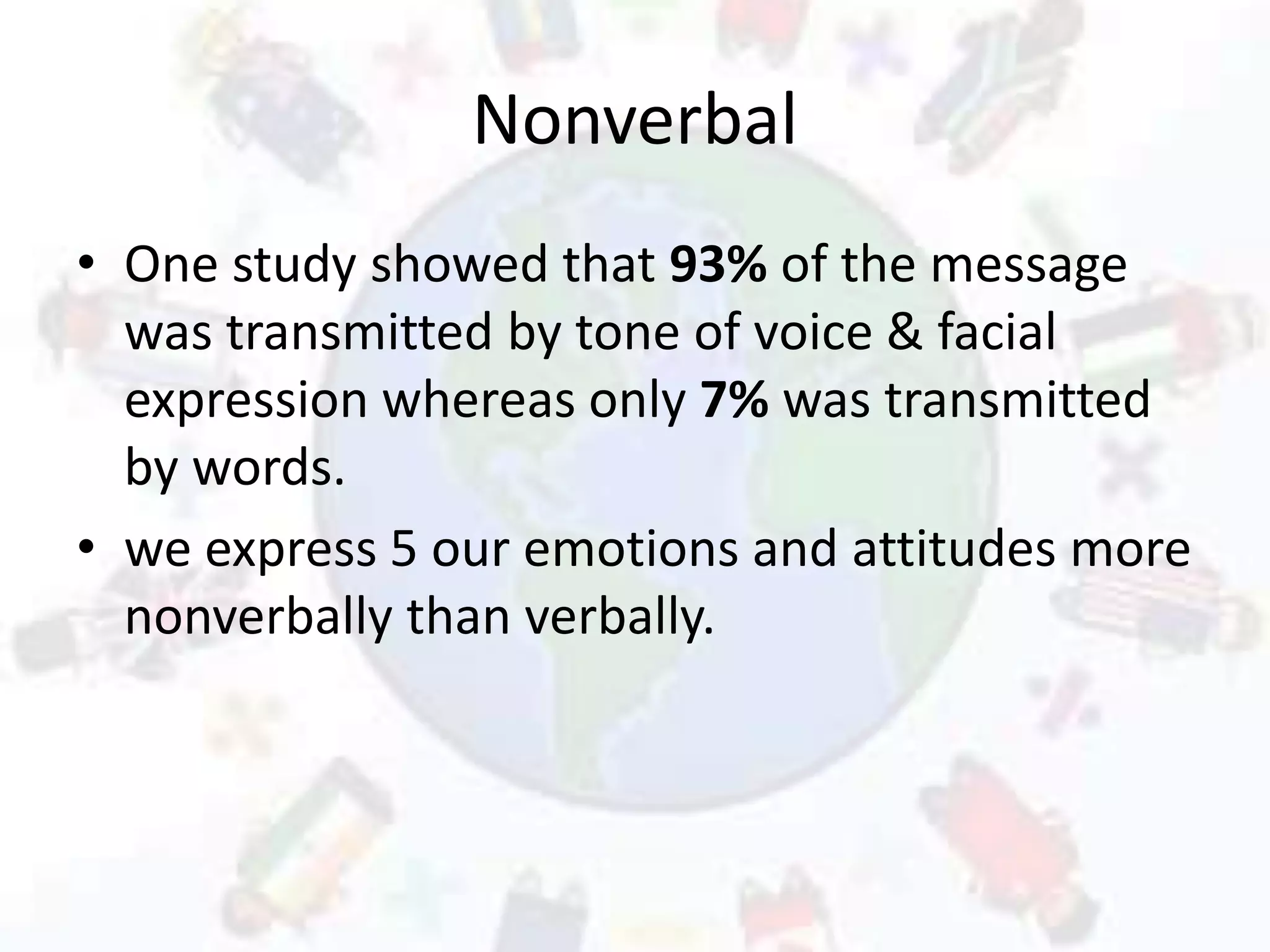 Nonverbal communication | PPTX