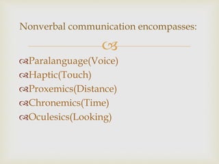 Nonverbal communication | PPT