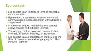 Nonverbal Communication Eye Contact