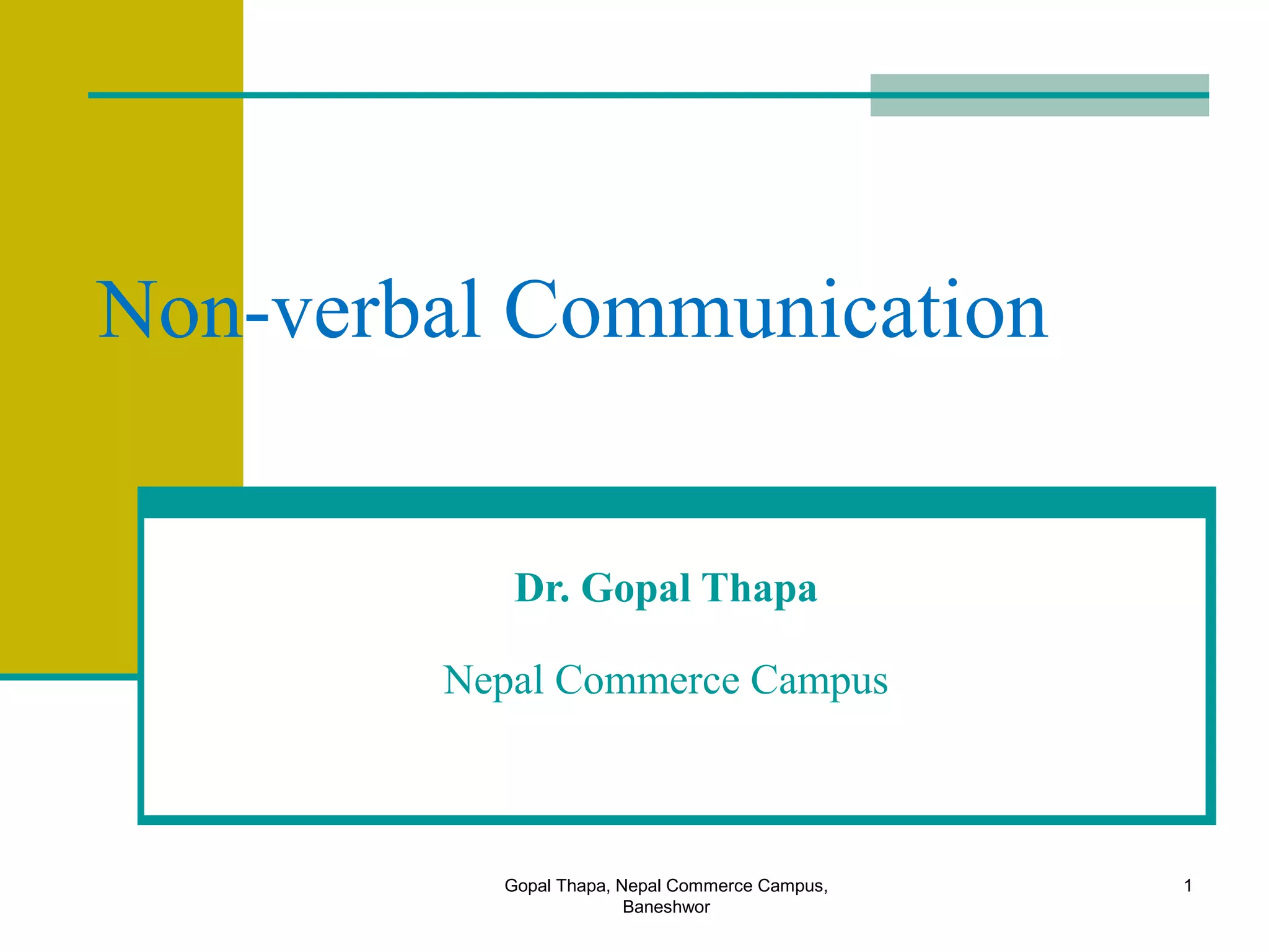 Non-verbal communication | PPT