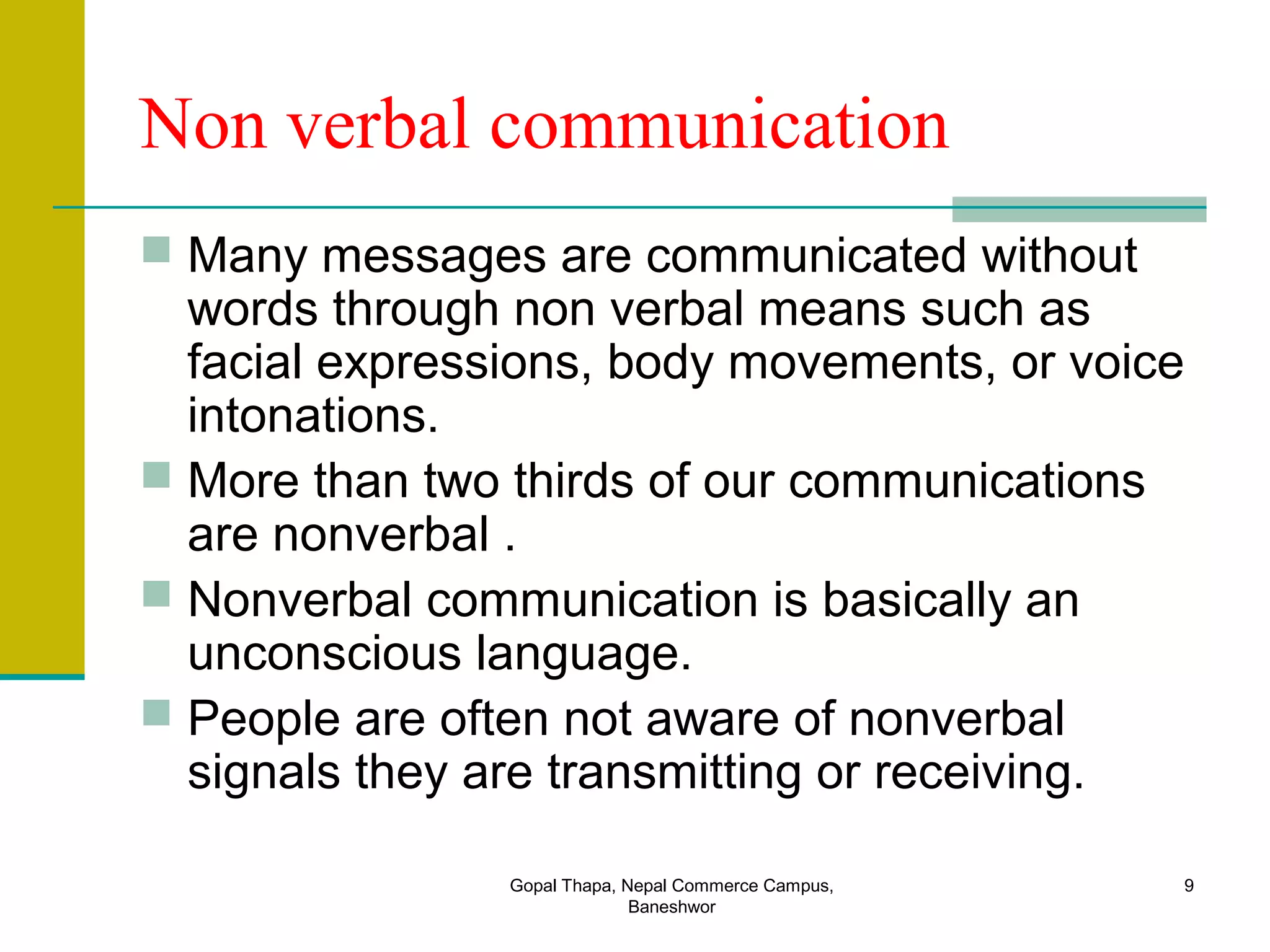 Non-verbal communication | PPT