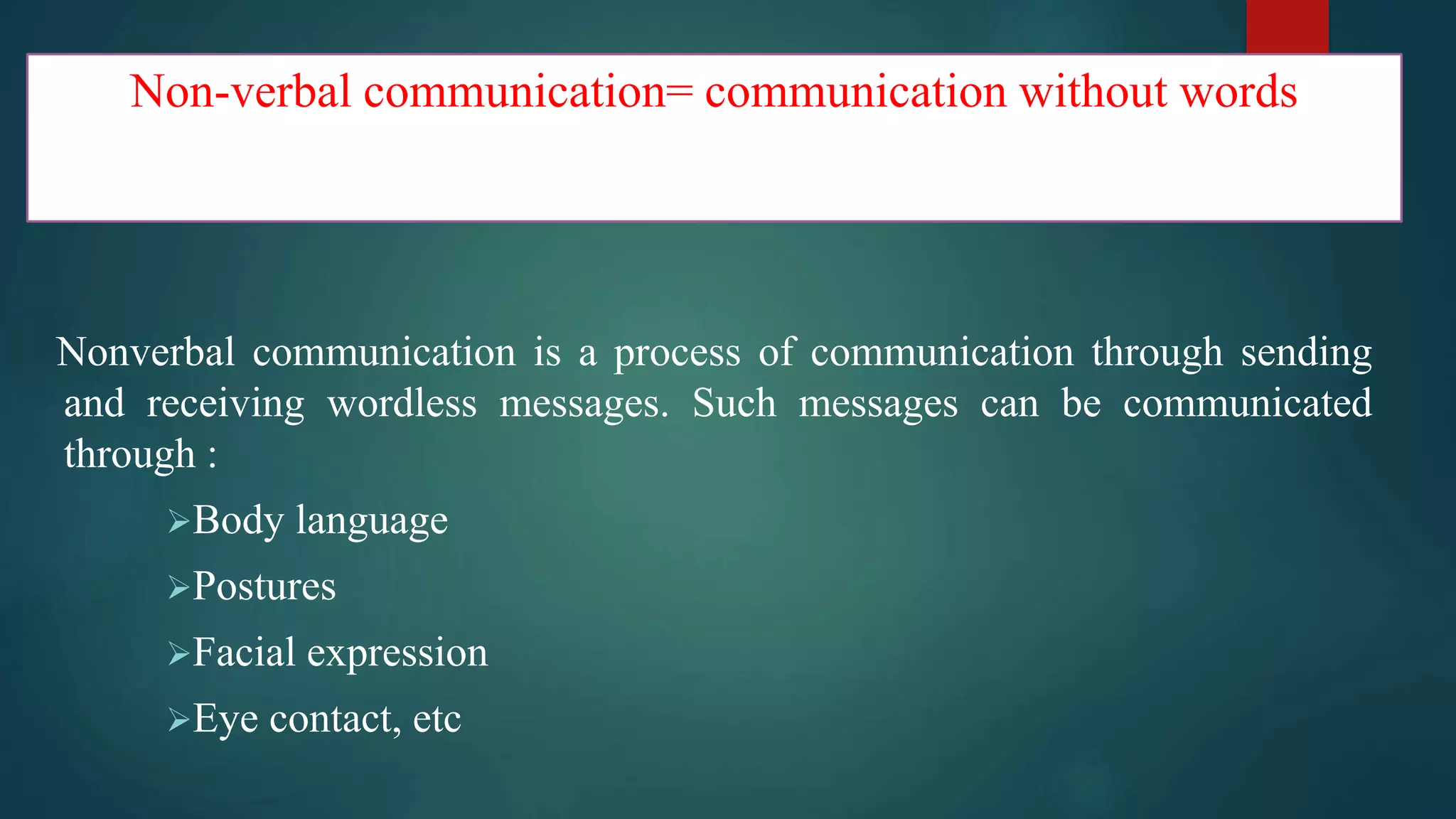 Non verbal communication | PPTX
