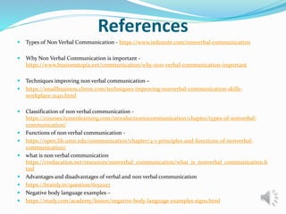 Non verbal communication | PPTX