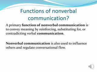 Non verbal communication | PPTX