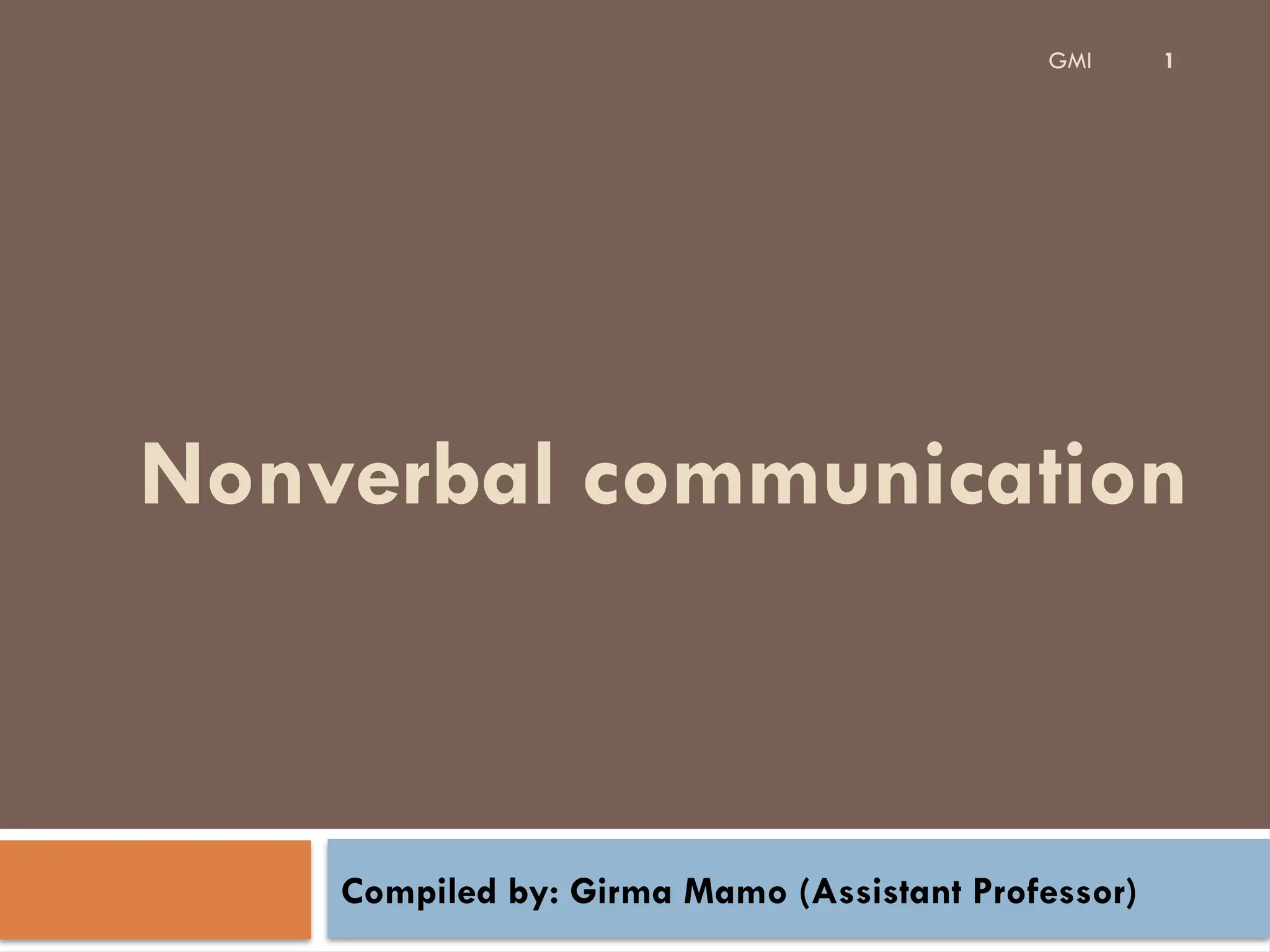 Nonverbal communication. power points for pharmacist | PPTX