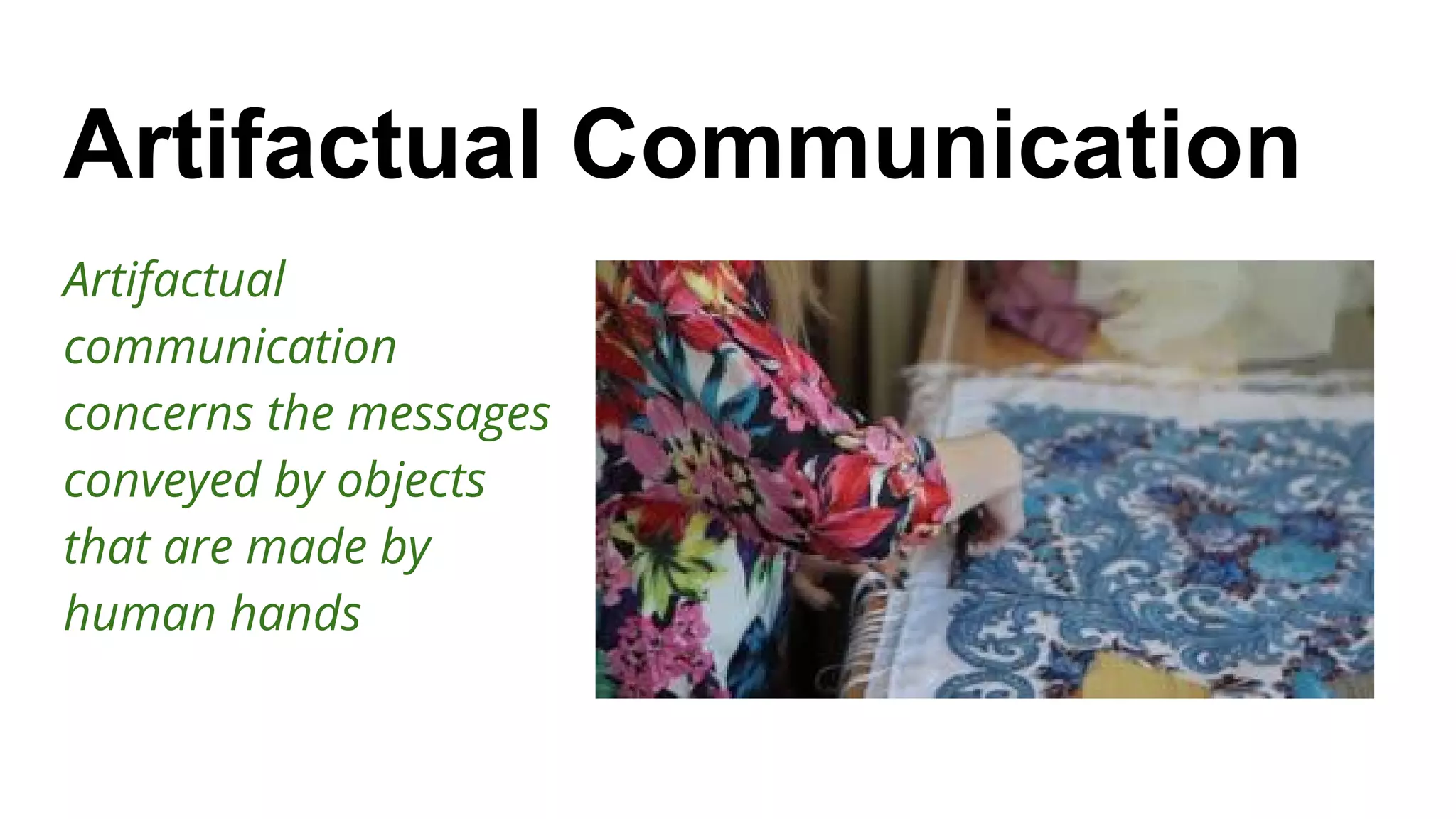 Nonverbal communication artifactual communication | PDF
