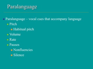 Nonverbal communication intercultural | PPT