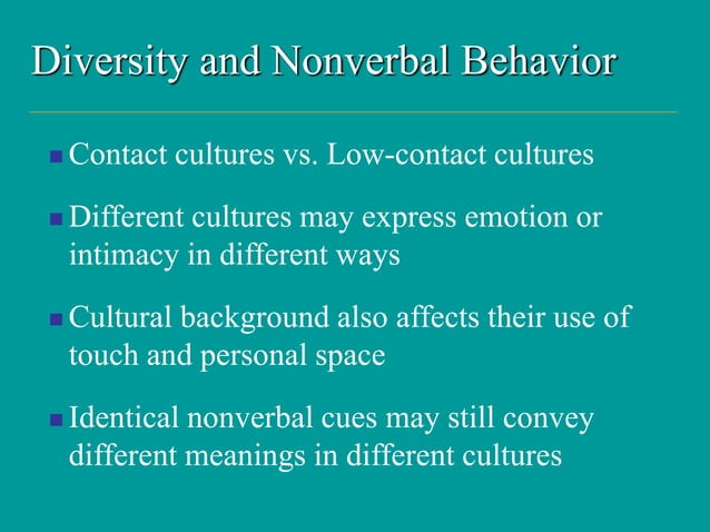Nonverbal communication intercultural | PPT