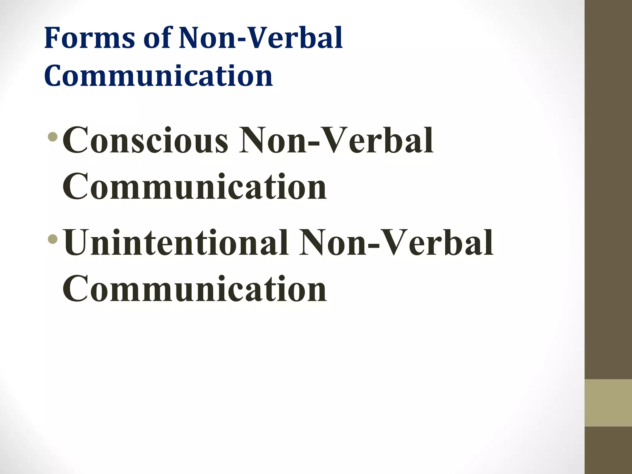Non Verbal Communication Types and Features | PPT