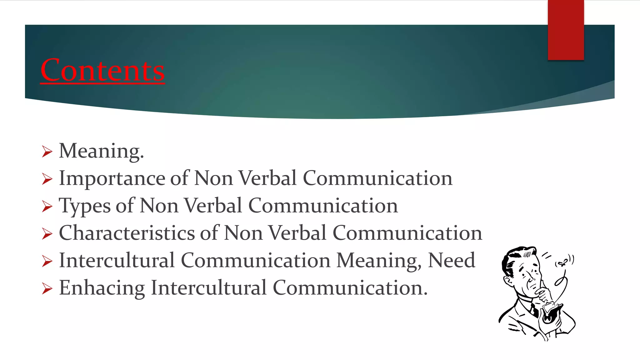 Non verbal communication and intercultural communication | PPTX