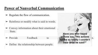Non verbal communication & body language