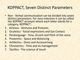 Non Verbal Communication explained by S.Lakshmanan, Psychologist | PPT
