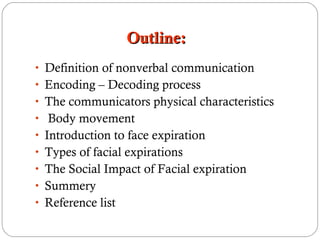 Nonverbal communication final | PPT