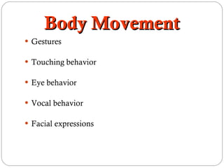 Nonverbal communication final | PPT
