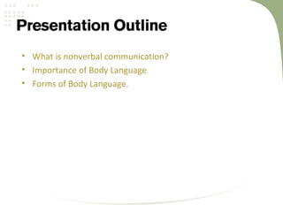 Non-Verbal Communication | PPT