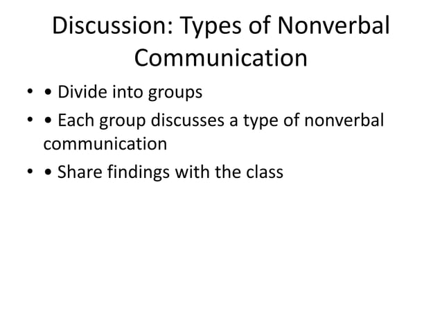 Nonverbal Communication Presentation Pptx
