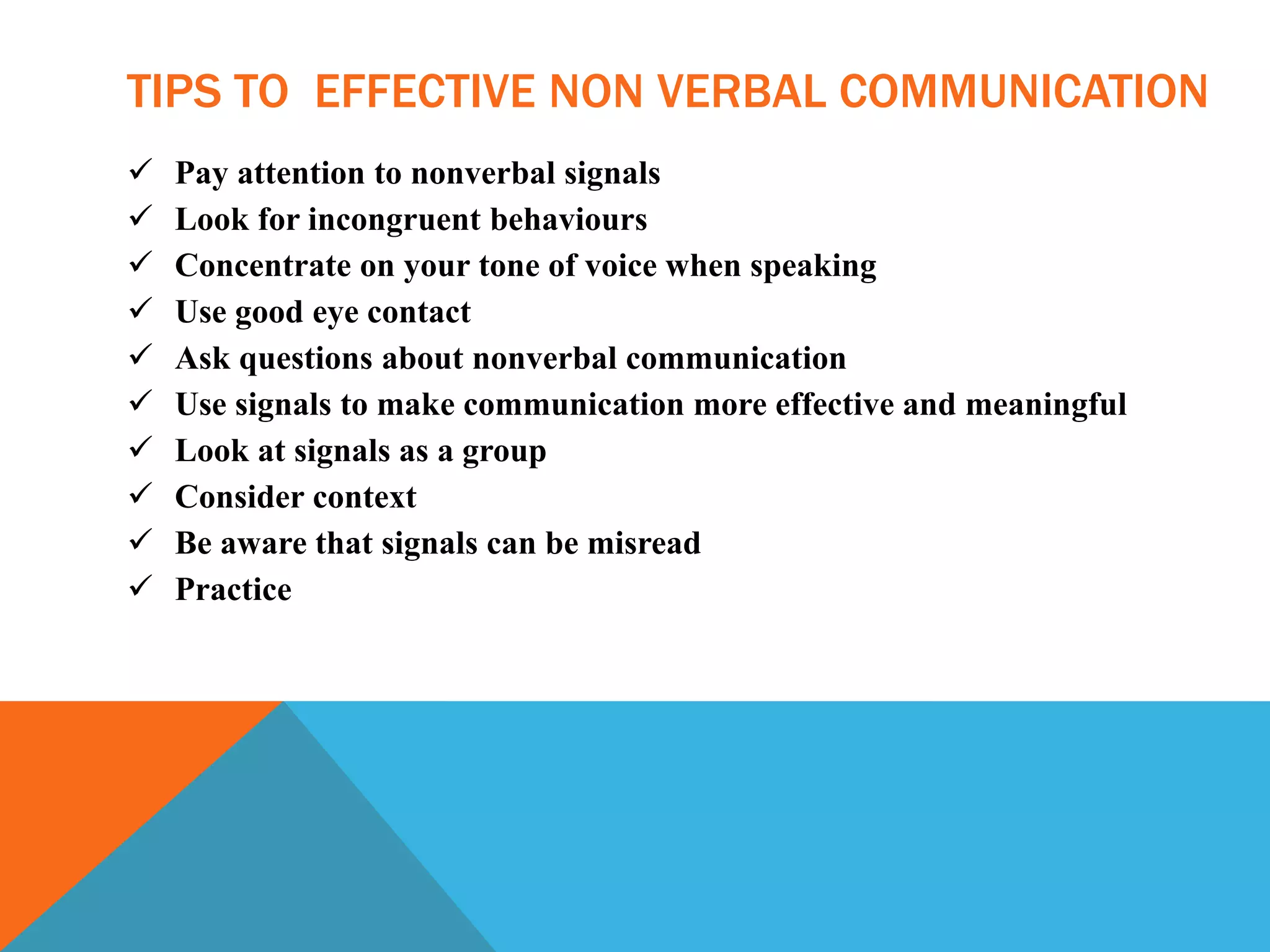 Non verbal communication | PPTX