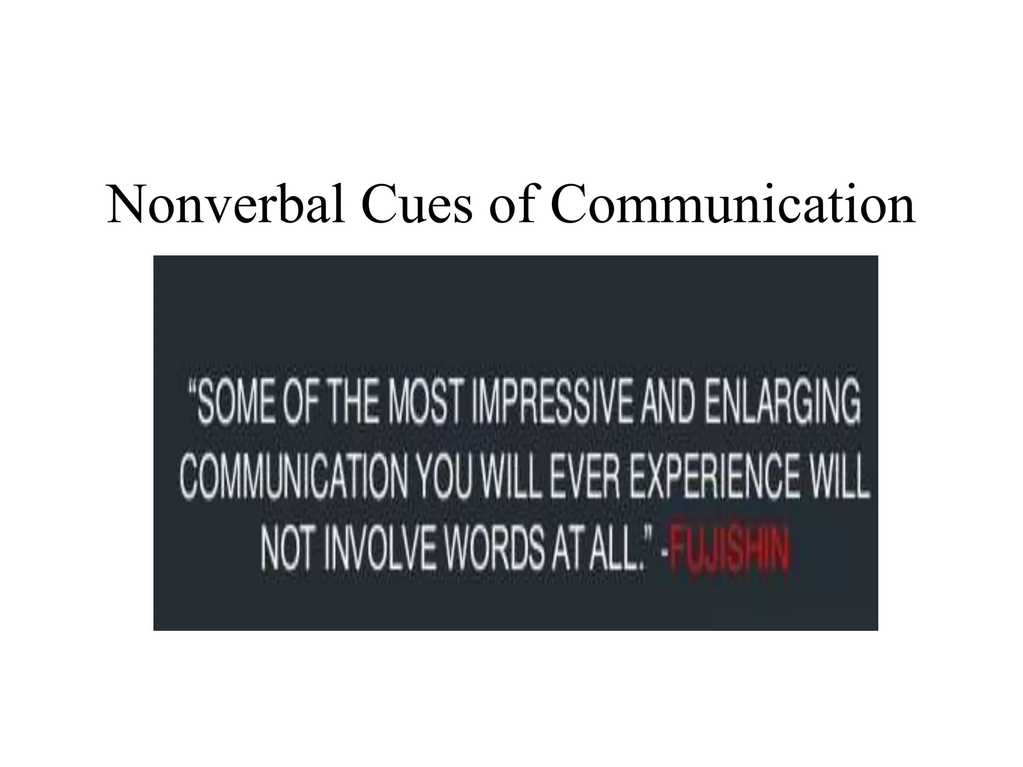 Nonverbal Communication | PPT